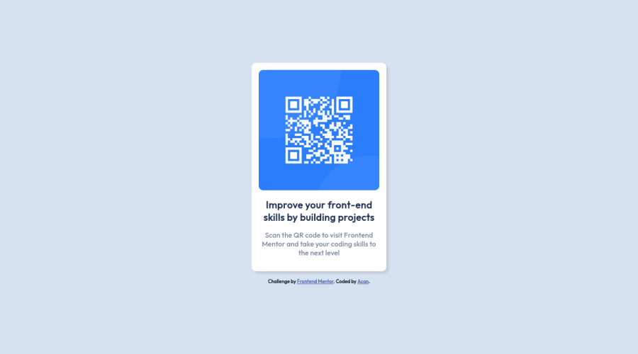 Frontend Mentor Qr Code Component Challenge By Using Flexbox Coding Challenge Solution