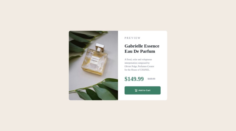 Frontend Mentor Product Card Using Flexbox Coding Challenge Solution
