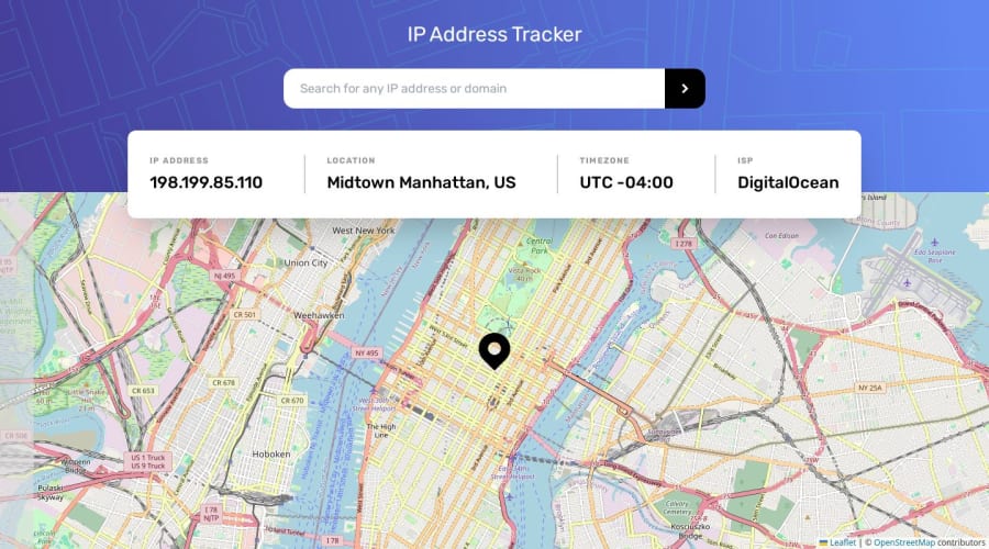 Frontend Mentor Ip Address Tracker Using Reactjs And Tailwind Css Coding Challenge Solution