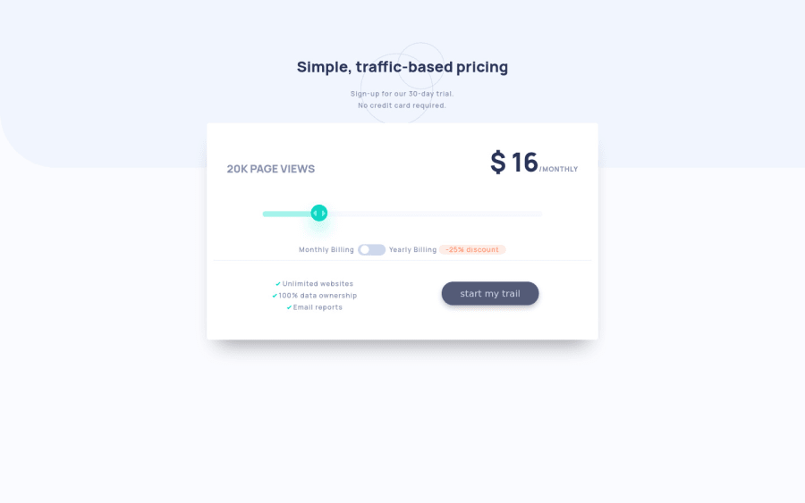 Frontend Mentor Interactive Pricing Component Using React And Material Ui Slider Coding