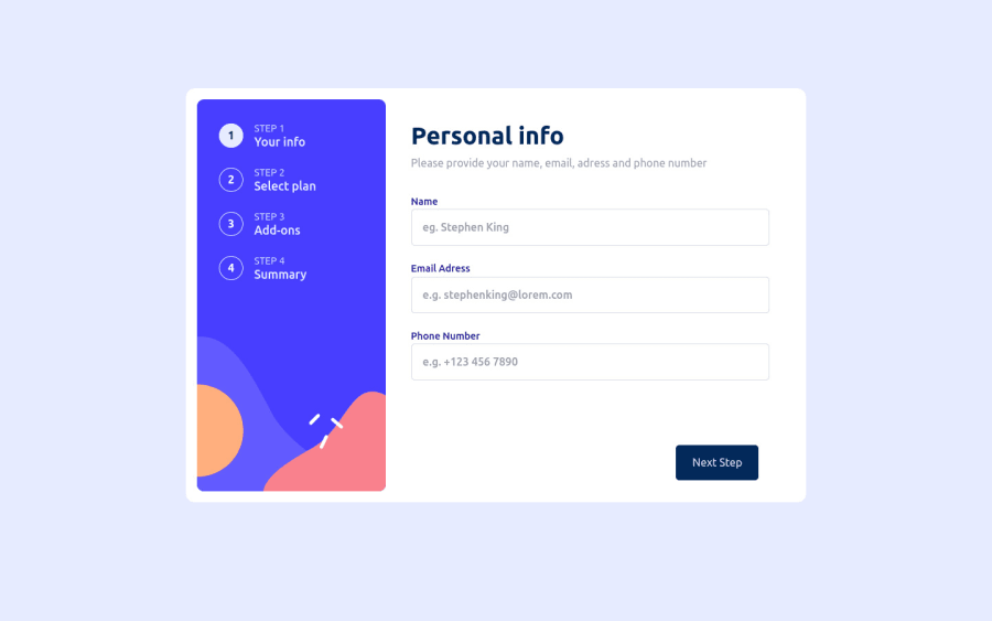 Frontend Mentor Multi Step Form With Sass And React Coding Challenge 8443