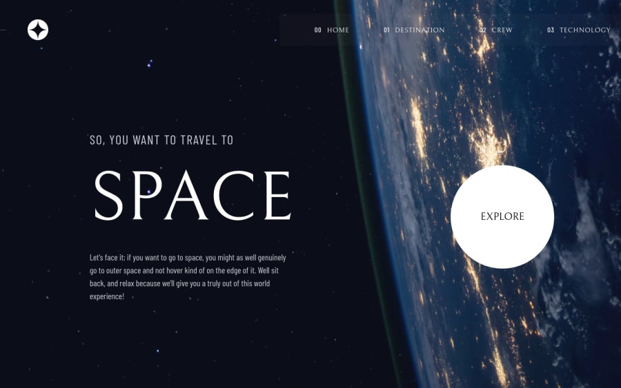 Frontend Mentor Space Tourism Using React And Tailwindcss Coding