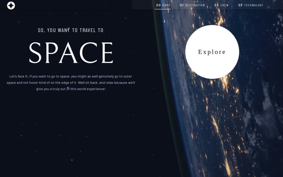 Frontend Mentor Space Tourism Website Using React And Tailwindcss