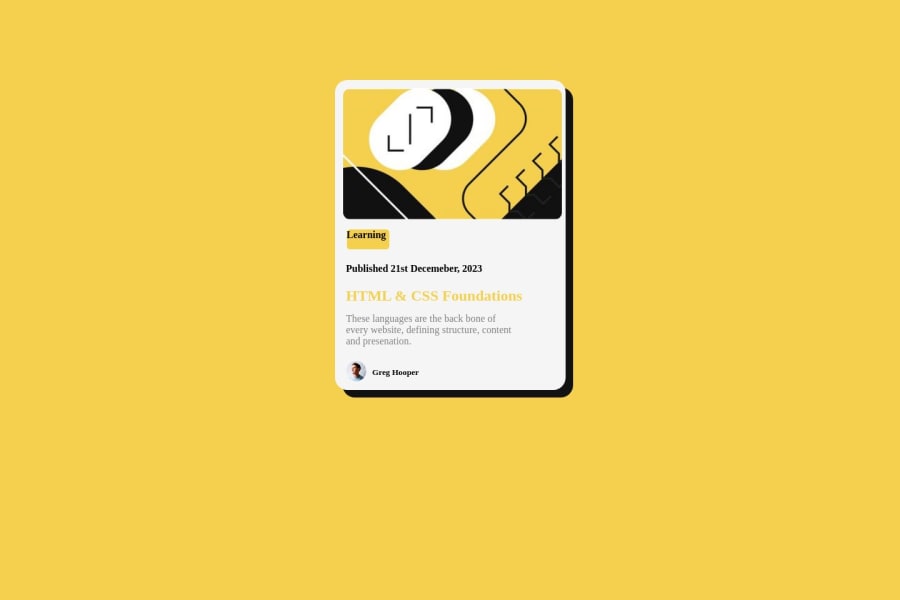 Frontend Mentor Blog Preview Card Using Css Flexbox Coding Challenge Solution