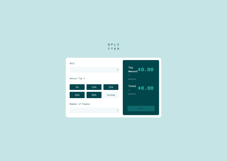 Frontend Mentor Tip Calculator With Svelte Coding Challenge Solution