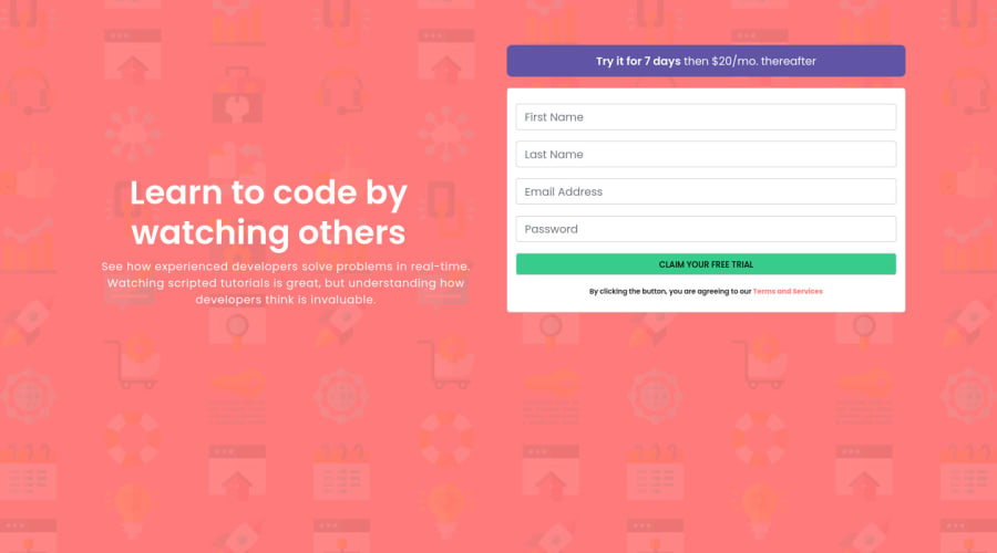Frontend Mentor Intro Component With Sign Up Form Using Bs5 Html And Css Coding Challenge