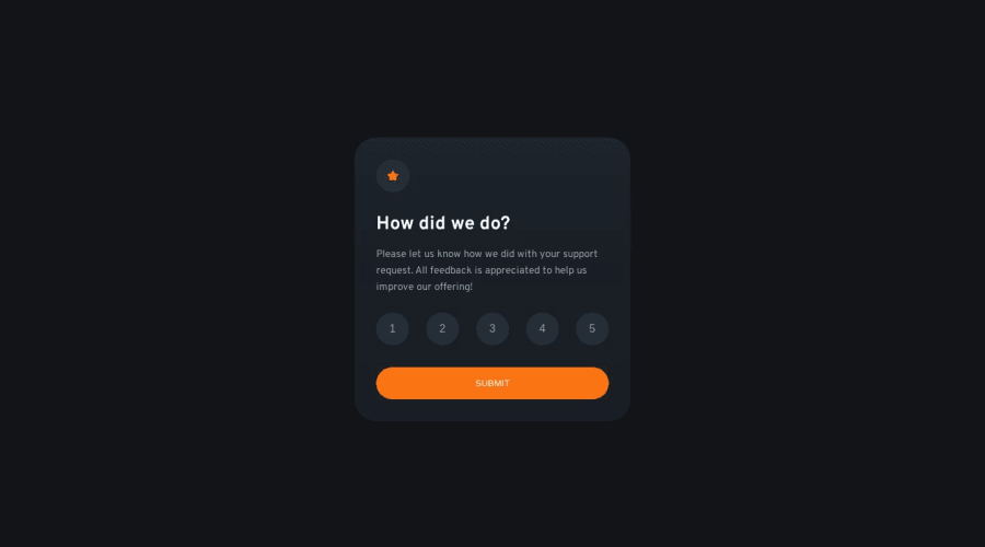 Frontend Mentor Interactive Rating With Html And Css Coding Challenge Solution