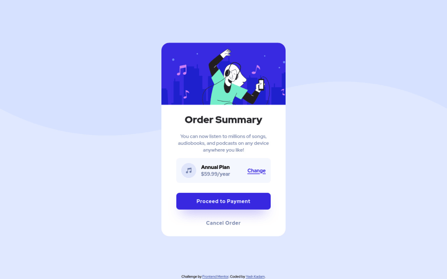 Frontend Mentor Order Summary Component Using Flexbox And Sass Coding Challenge Solution