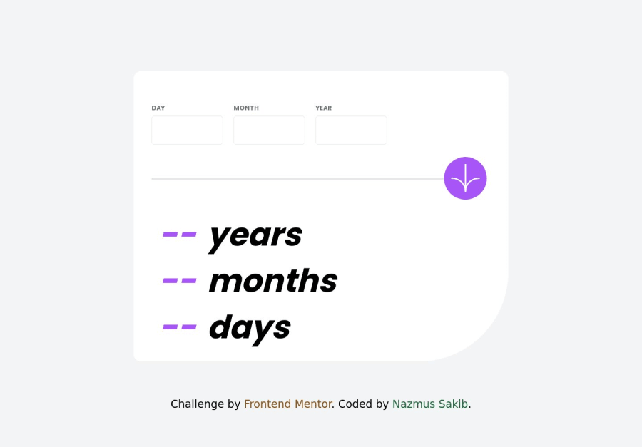 Frontend Mentor Responsive Age Calculator With React Vite And