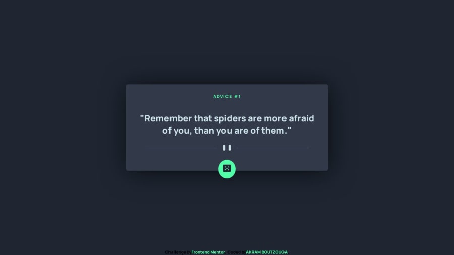 Frontend Mentor Dynamic Advice Generator With React And Typescript