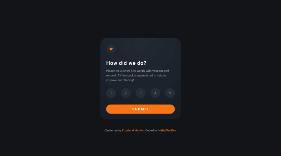Frontend Mentor Interactive Rating Component In Vanilla Js And Css Coding Challenge Solution