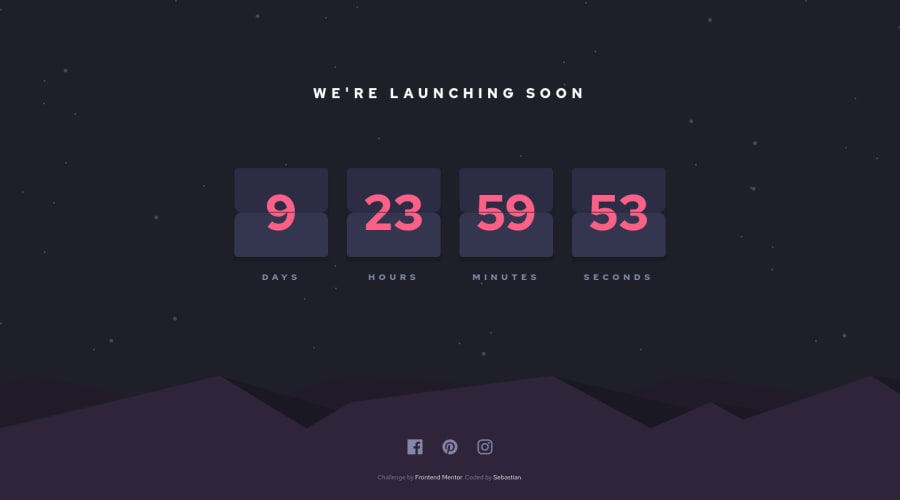 Frontend Mentor Html Css Js Launch Countdown Timer Coding Challenge Solution