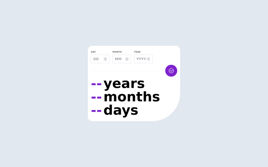 Frontend Mentor Age Calculator React And Tailwindcss Coding Challenge Solution