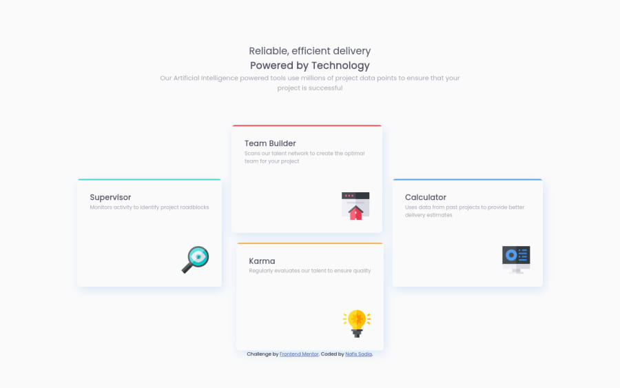 Frontend Mentor Mobile First Four Card Feature Section Html And Css