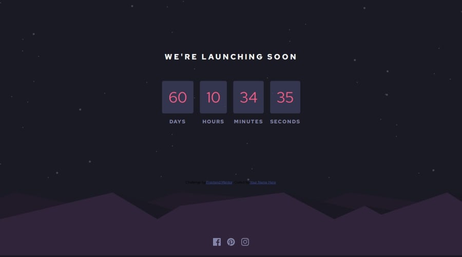 Frontend Mentor Count Down Timer Coding Challenge Solution