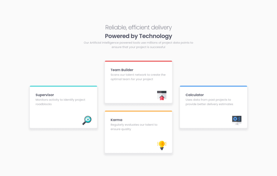 Frontend Mentor Four Section Card Done Using Css Grid And Flexbox 🤩😎