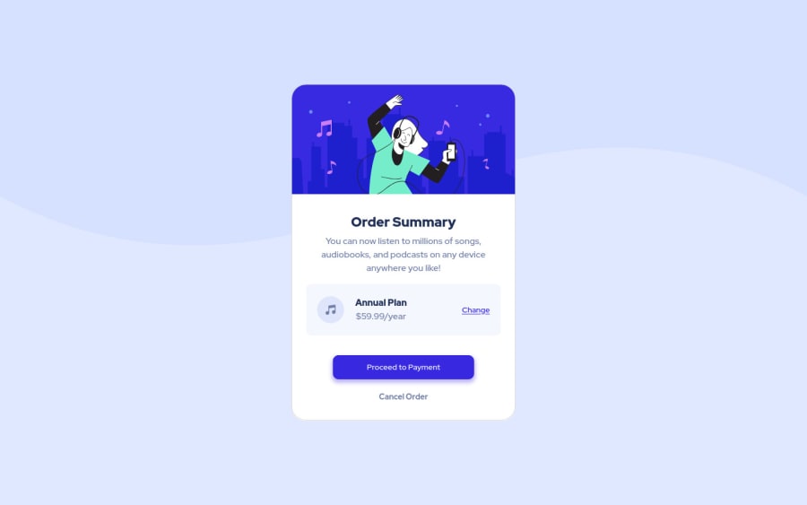 Frontend Mentor Order Summary Card With Html Css And Bootstrap 5