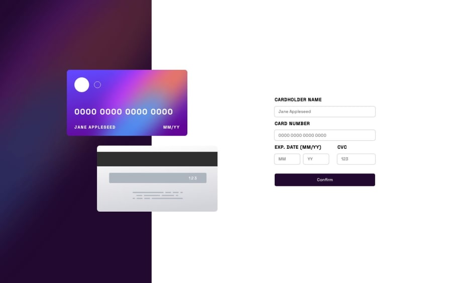 Frontend Mentor Interactive Bank Cards Using React And Formik Coding Challenge Solution