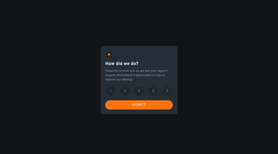 Frontend Mentor Interactive Rating Component Using Css Grid And Javascript Coding Challenge