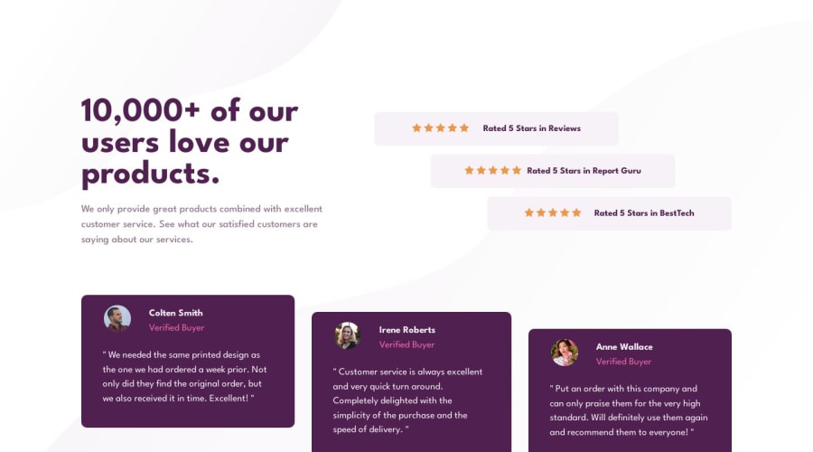Frontend Mentor Responsive Layout Using Css Coding Challenge Solution
