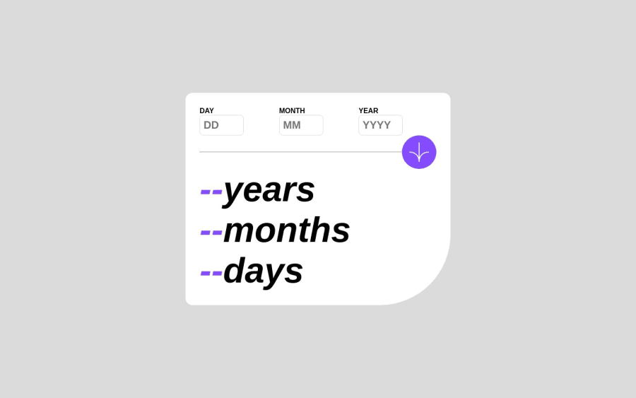 Frontend Mentor Age Calculator App Html Css Javascript Coding Challenge Solution