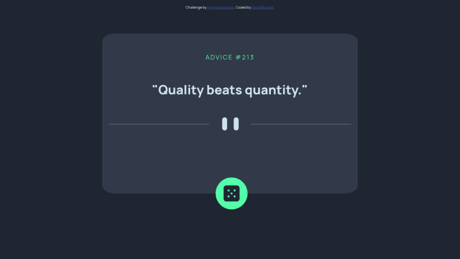 Frontend Mentor Advice Generator App Using Html Css And Js Coding