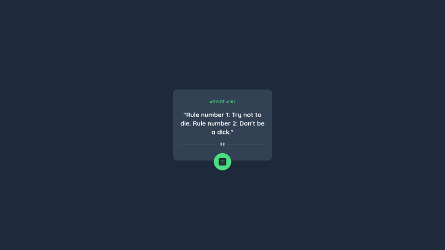 Frontend Mentor Advice Generator App With Reactjs And Tailwindcss