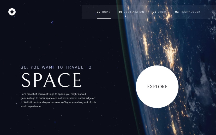 Frontend Mentor Space Tourism Website With Html Css Js Coding