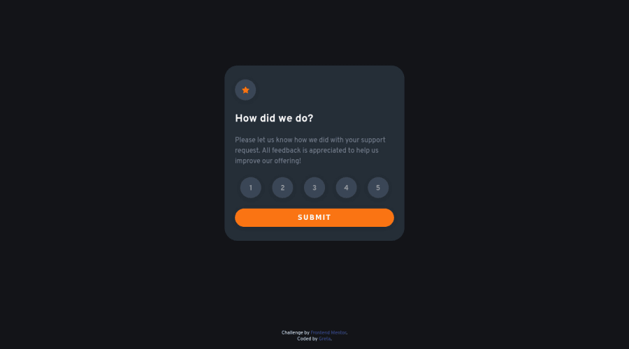 Frontend Mentor Interactive Rating Component Solution Using Jquery Coding Challenge Solution