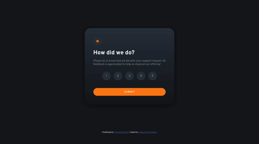 Frontend Mentor Interactive Rating Component Built With Css And Vanilla Js Coding Challenge