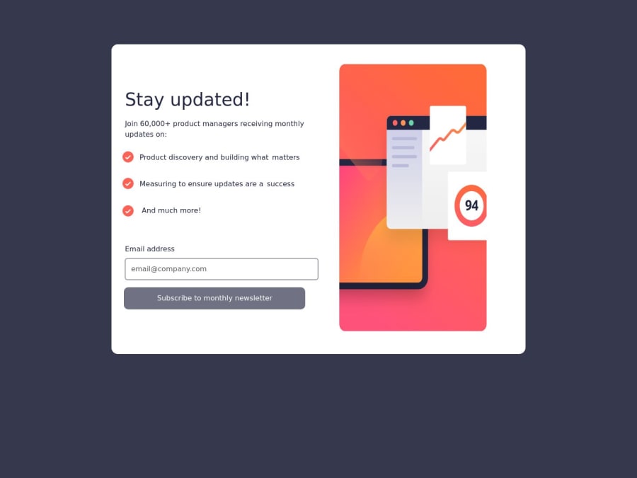 Frontend Mentor Newsletter Sign Up With Success Message Main Project