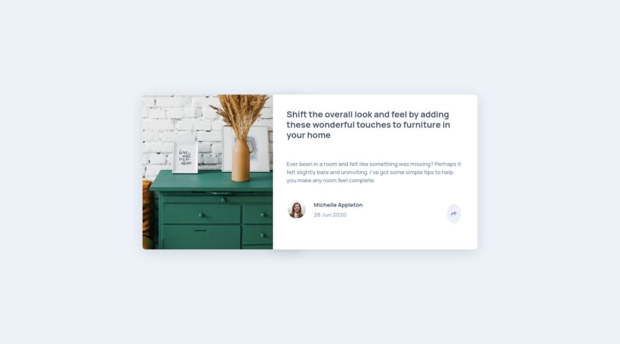 Frontend Mentor Article Preview Component Coding Challenge Solution
