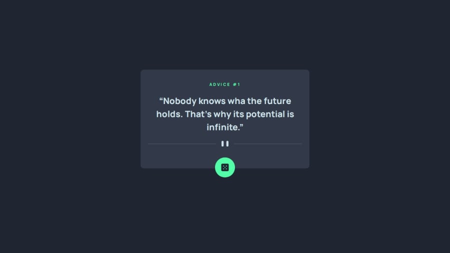 Frontend Mentor Advice Generator App Using Html Css And Vanilla