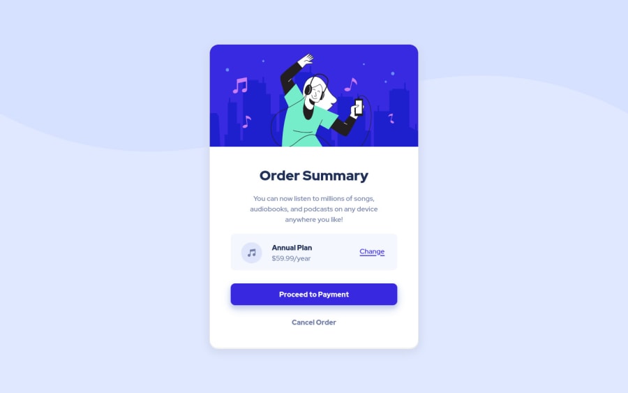 Frontend Mentor Order Summary Component Using Html And Css Coding 9839