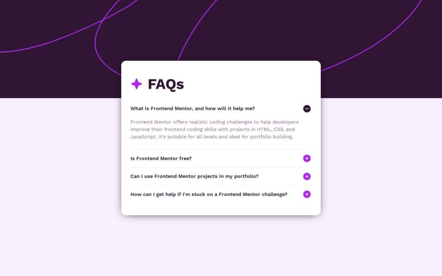 Frontend Mentor Faq Accordion Using Css Coding Challenge Solution