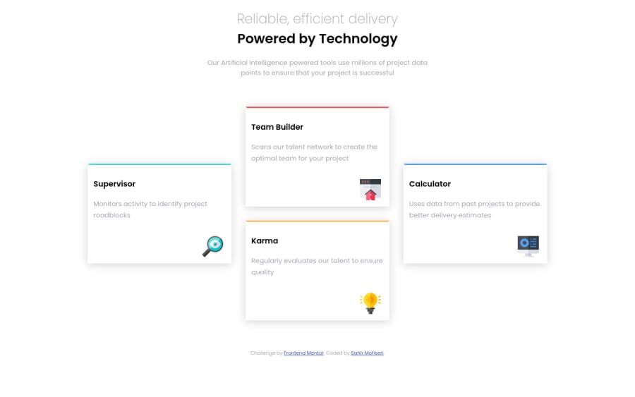 Frontend Mentor Four Card Feature Section Using Html5 And Flexbox Coding Challenge Solution