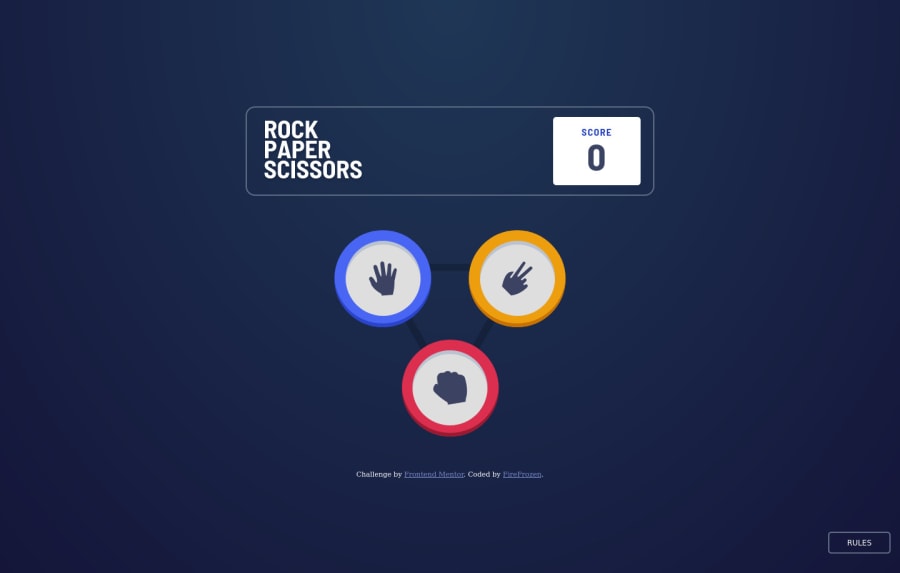 Frontend Mentor Rock Paper Scissors Game Coding Challenge Solution