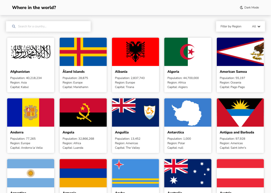 Frontend Mentor Country App In Nextjs And Tailwindcss Coding