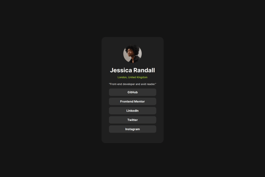 Frontend Mentor Social Link Profile Using Css Flexbox Coding