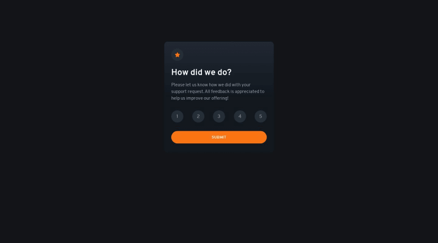 Frontend Mentor Interactive Rating Component Coding Challenge Solution