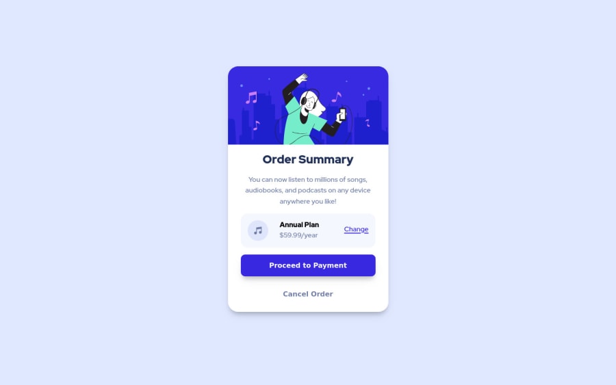Frontend Mentor | Order Summary Card - using grid-template-areas coding ... Frontend Mentor | Order Summary Card - using grid-template-areas coding ...