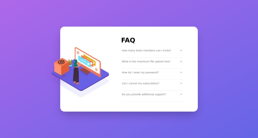 Frontend Mentor Faq Accordion Using React Tailwindcss Coding Challenge Solution