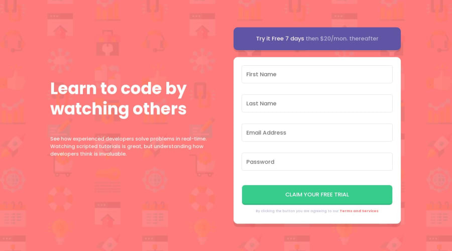 Frontend Mentor Intro Component With Sign Up Responsive Using Vite