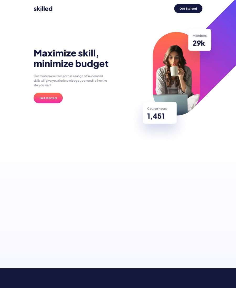 Frontend Mentor Skilled E Learning Landing Page Next Js Typescript