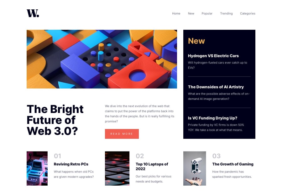 Frontend Mentor News Homepage With Native Css And React Vite Coding Challenge Solution