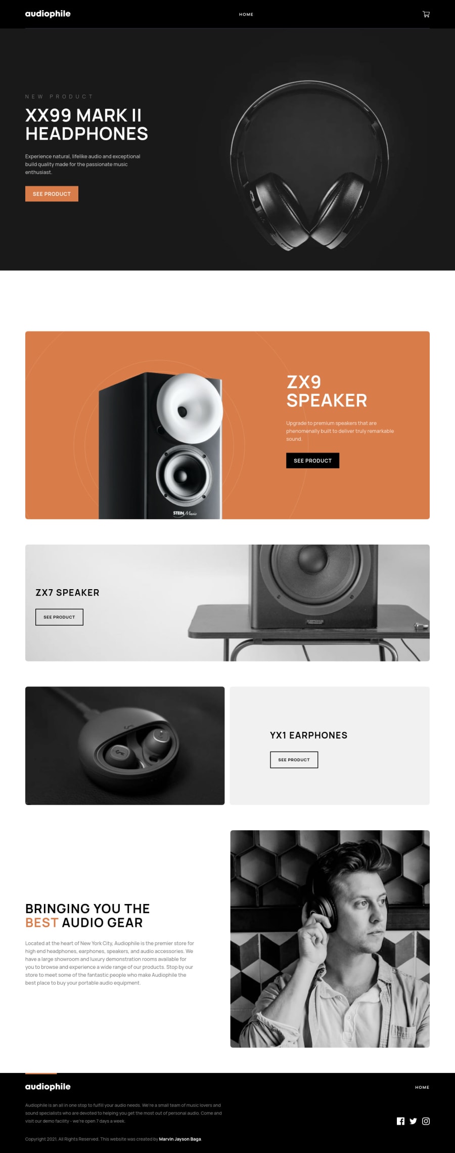 Frontend Mentor Audiophile E Commerce With React Redux Tailwind And Firebase Coding