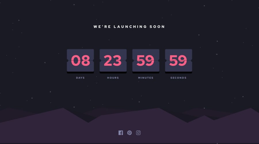 Frontend Mentor Launch Countdown Timer 🎯 Css Bem Vanilla Javascript Coding Challenge Solution