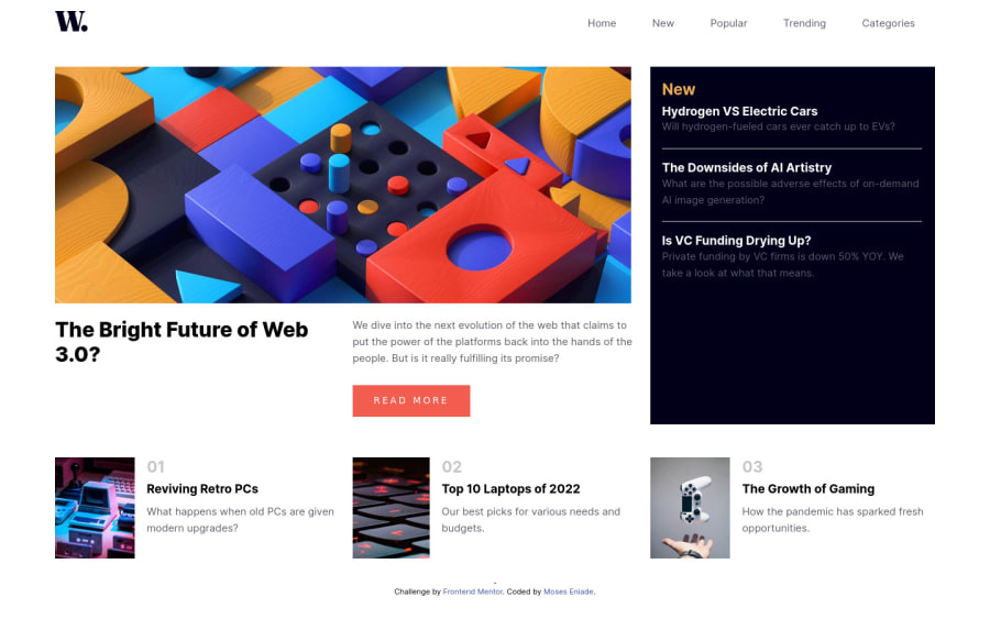 Frontend Mentor Css Grid Js Coding Challenge Solution