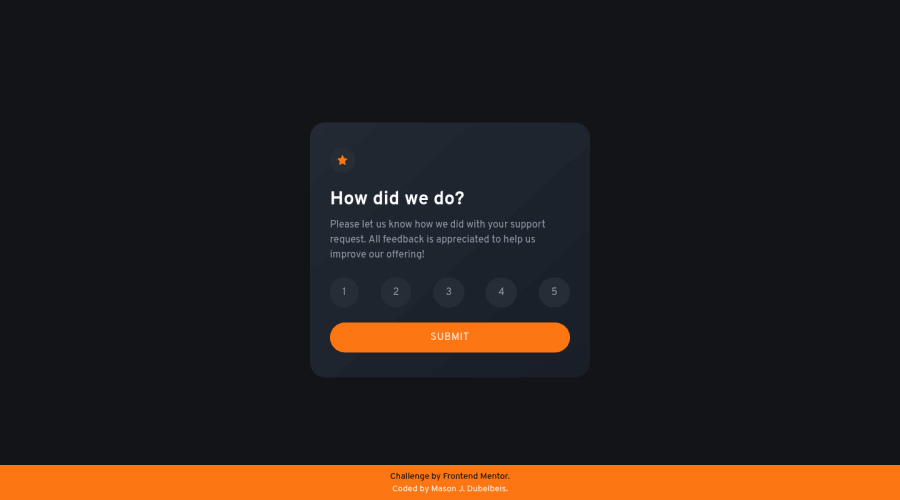 Frontend Mentor Interactive Rating Component With React And Tailwindcss Coding Challenge Solution