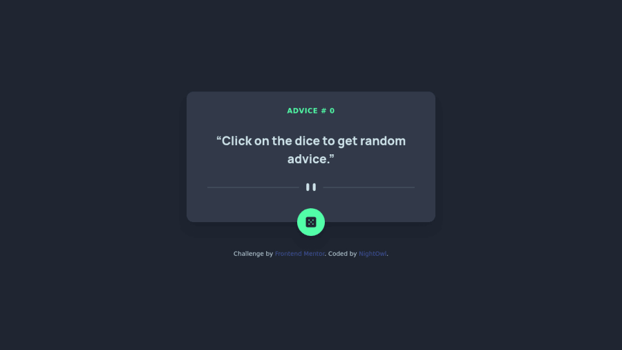 Frontend Mentor Responsive Advice Generator App Using Tailwind Css